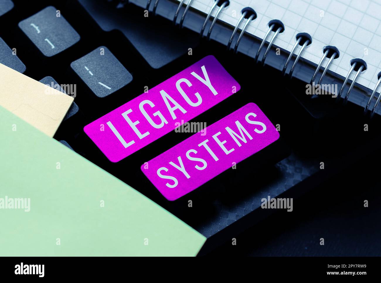 Text showing inspiration Legacy Systems. Concept meaning old method ...
