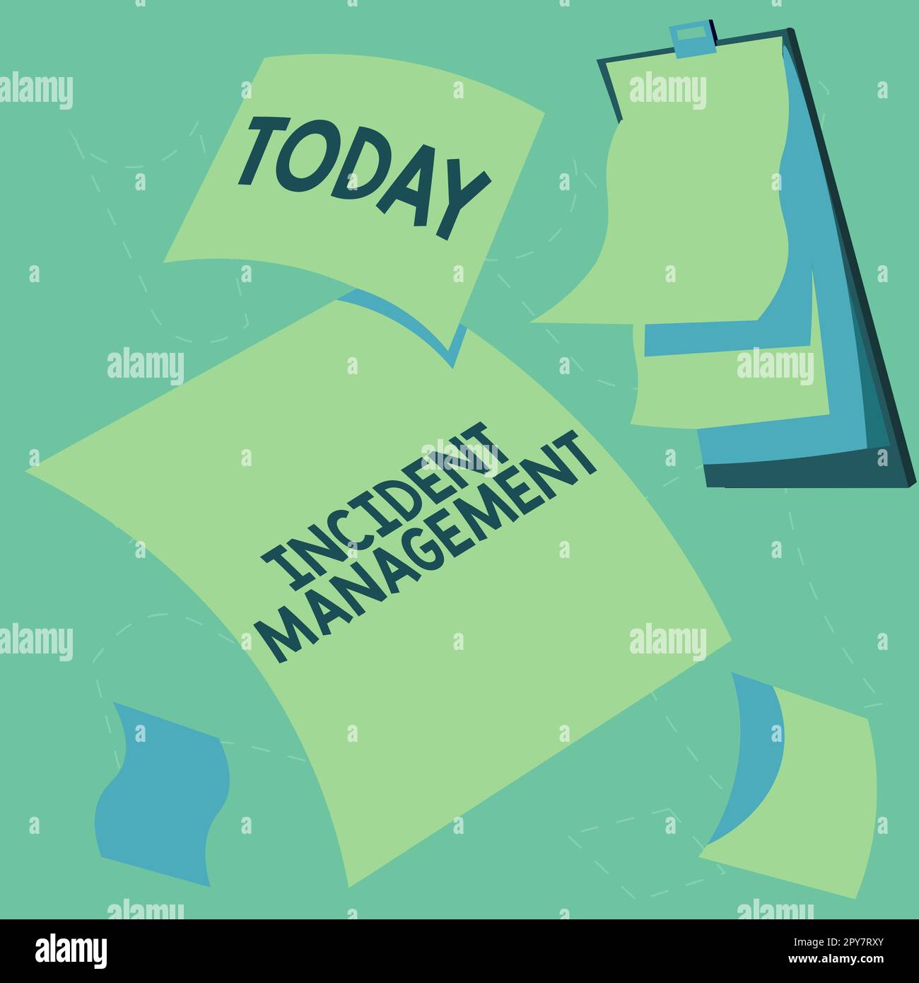 Conceptual caption Incident Management. Business idea Process to return ...