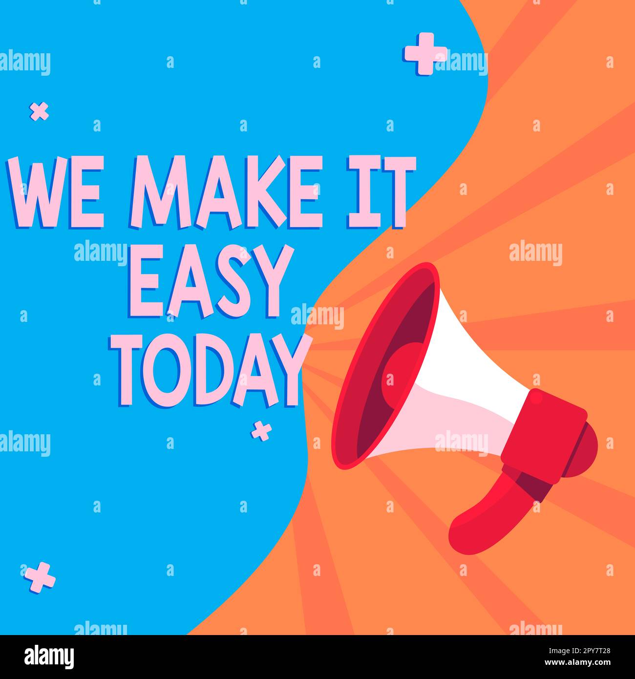 Text caption presenting We Make It Easy Today. Word for Offering ...