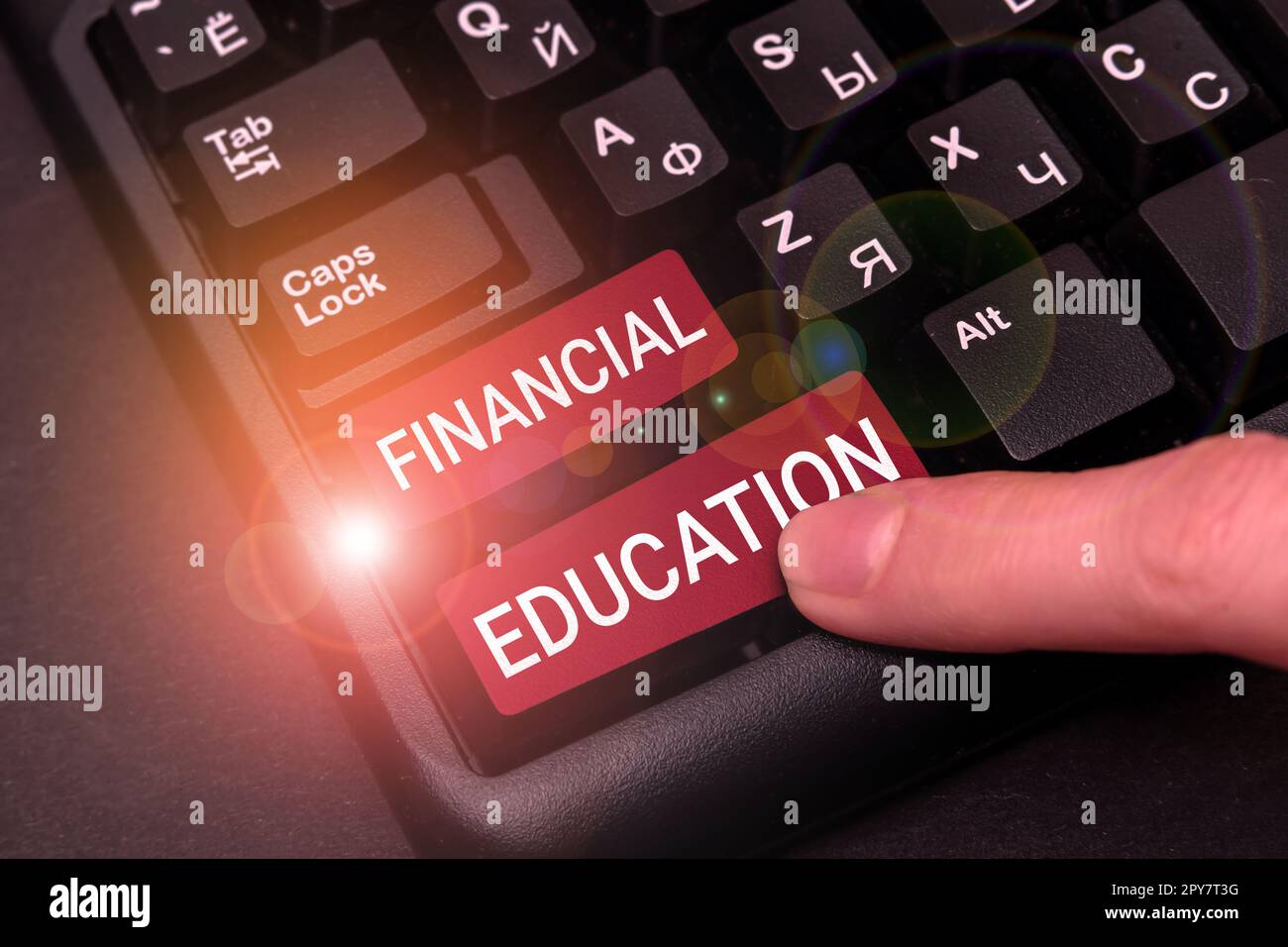 Text caption presenting Financial Education. Business showcase ...