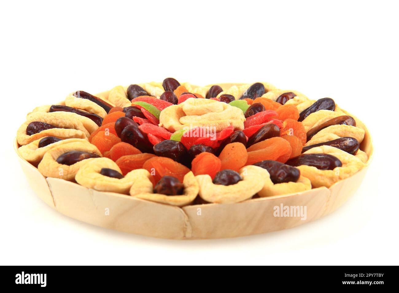 dried color fruits isolated on the white background Stock Photo - Alamy