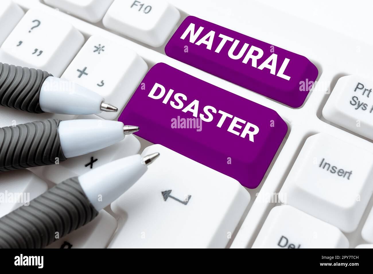 Hand writing sign Natural Disaster. Conceptual photo occurring in the ...
