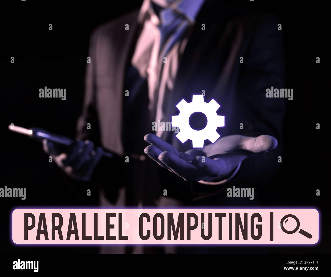 Handwriting text Parallel Computing. Word Written on simultaneous calculation by means of ...