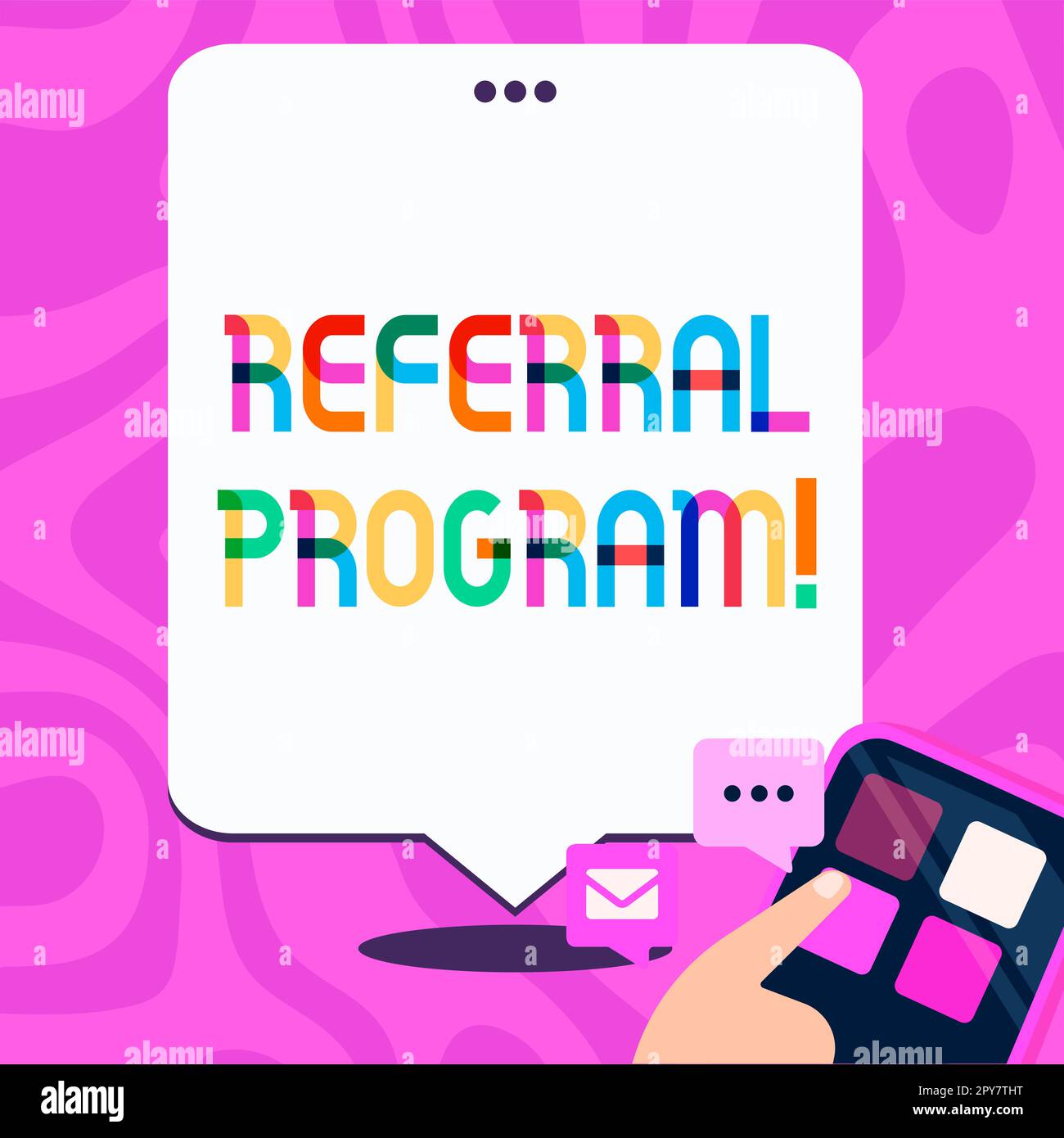 Conceptual display Referral Program. Business idea sending own patient ...