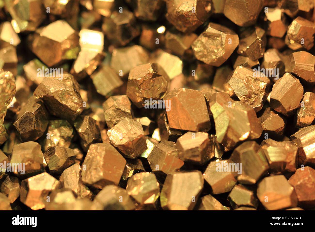 pyrite mineral collection as very nice golden texture Stock Photo - Alamy