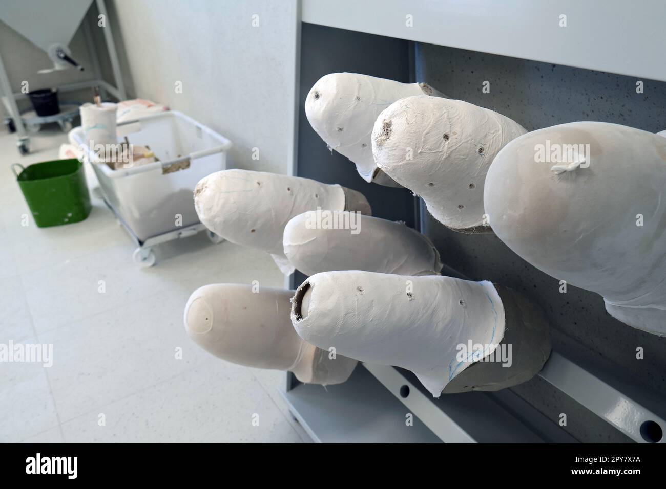 VYNNYKY, UKRAINE - MAY 1, 2023 - A prosthesis laboratory is pictured at ...