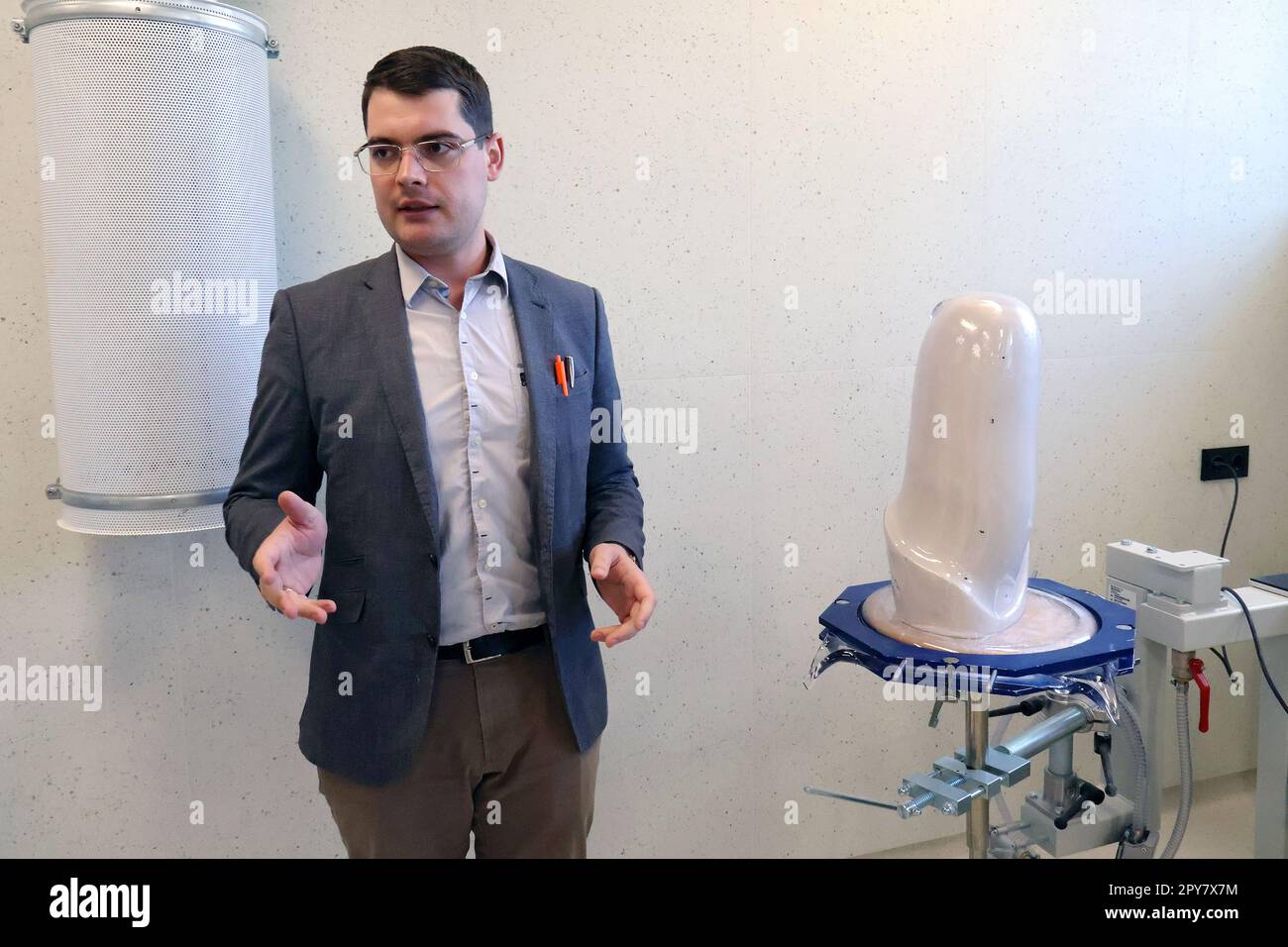 VYNNYKY, UKRAINE - MAY 1, 2023 - Deputy medical director Volodymyr ...