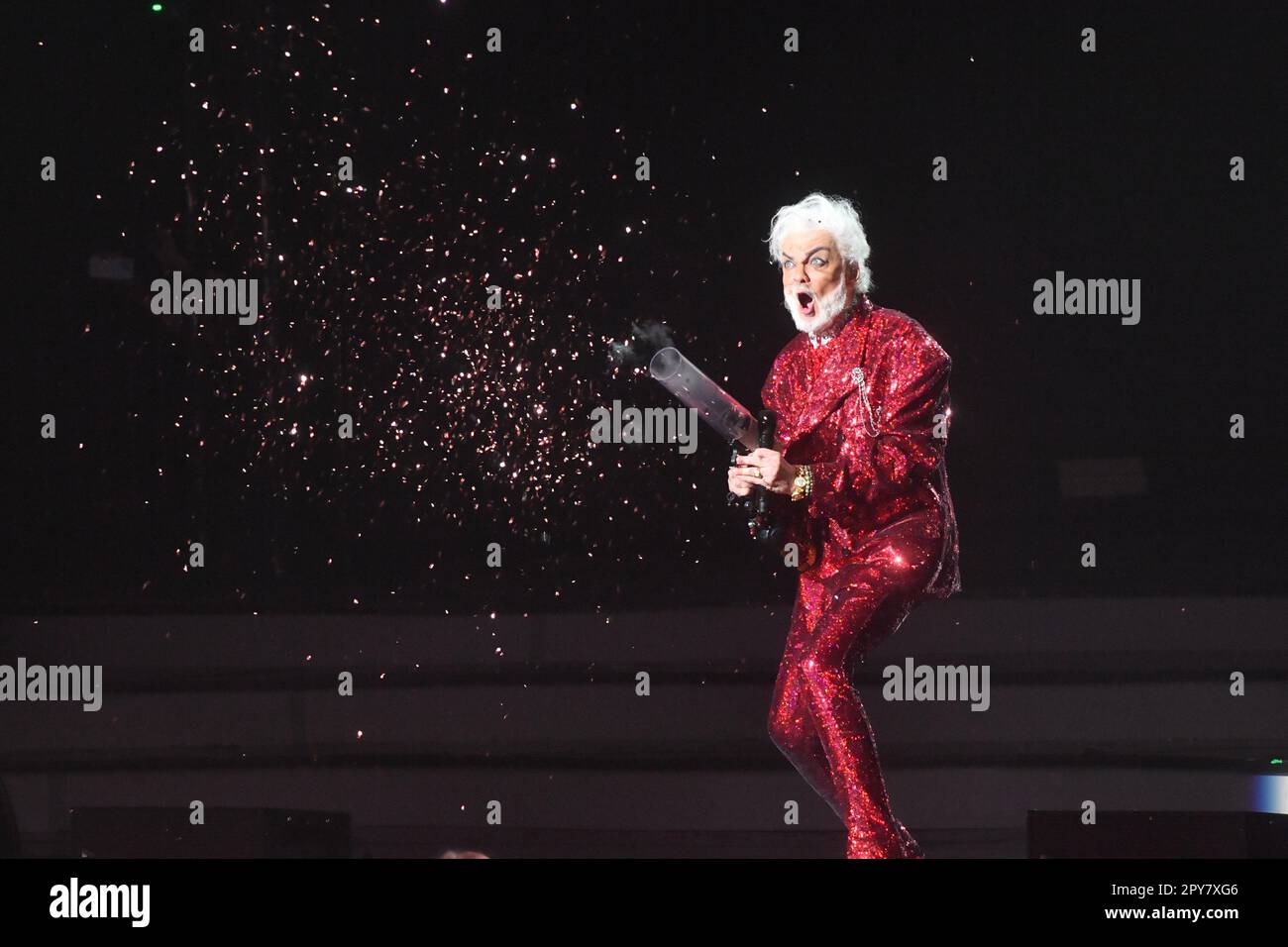 Moscow. Singer Filipp Kirkorov during a concert in honor of his 55th ...