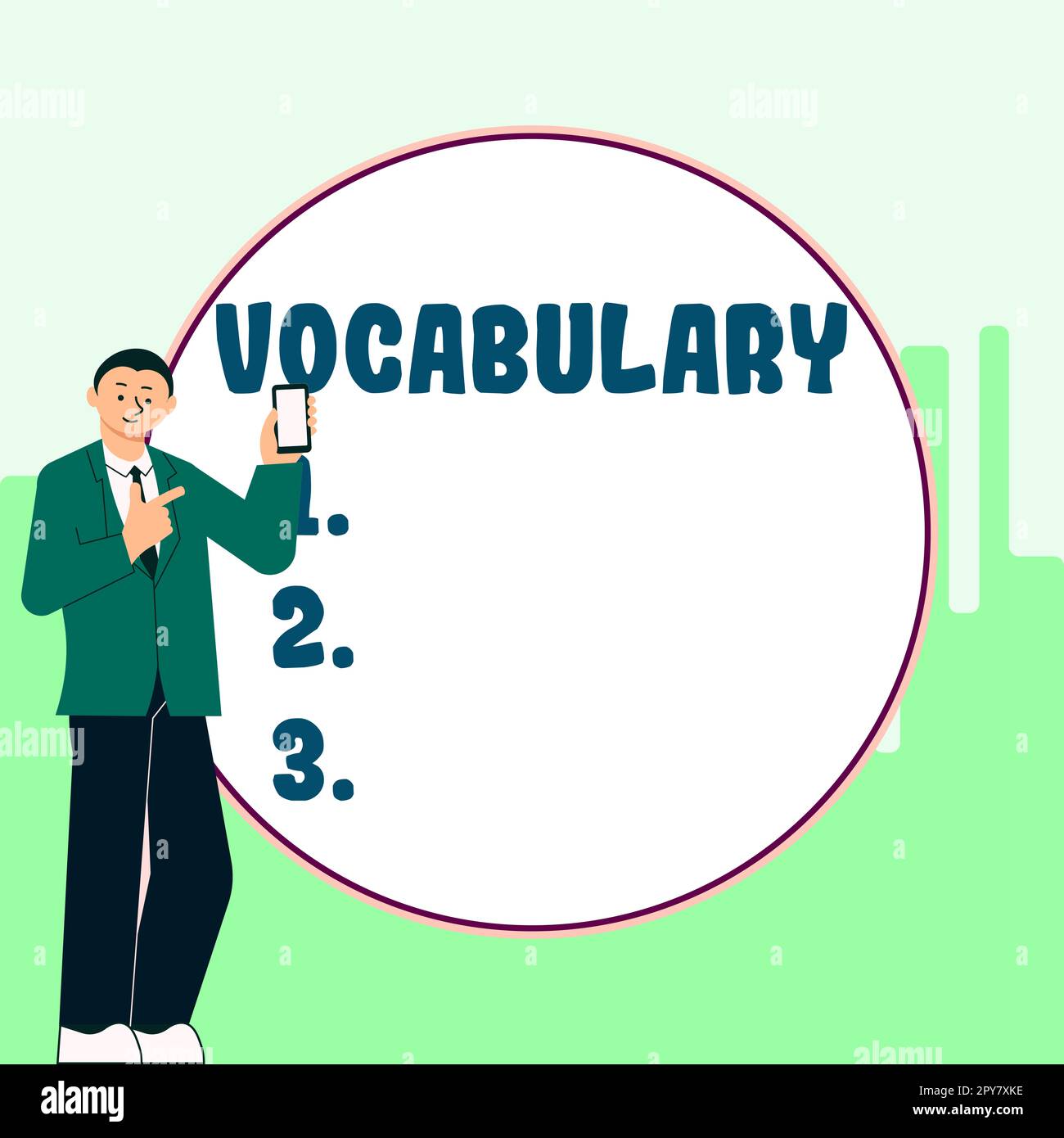 Hand writing sign Vocabulary. Word Written on collection of words and ...