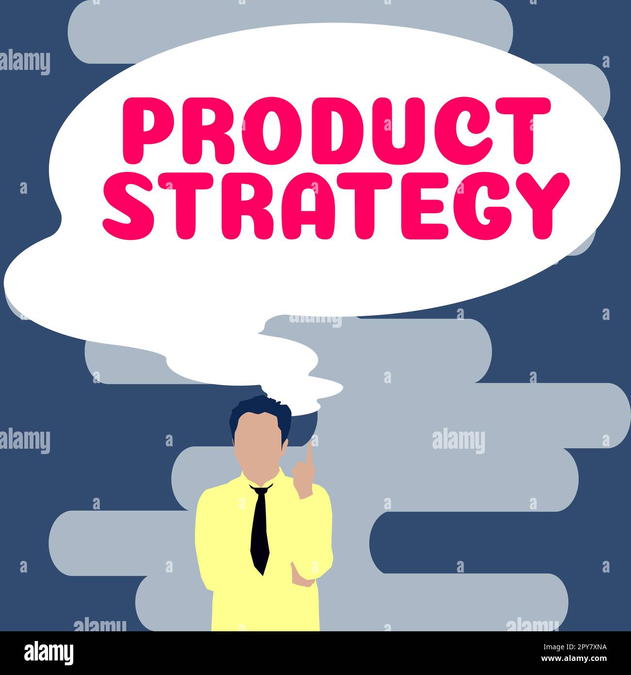 Handwriting text Product Strategy. Word Written on long term plan ...