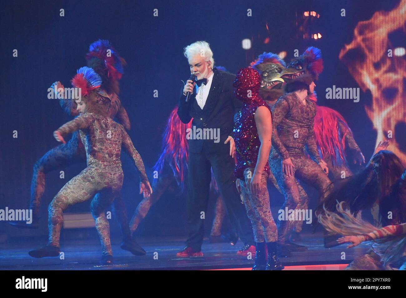 Moscow. Singer Filipp Kirkorov during a concert in honor of his 55th ...
