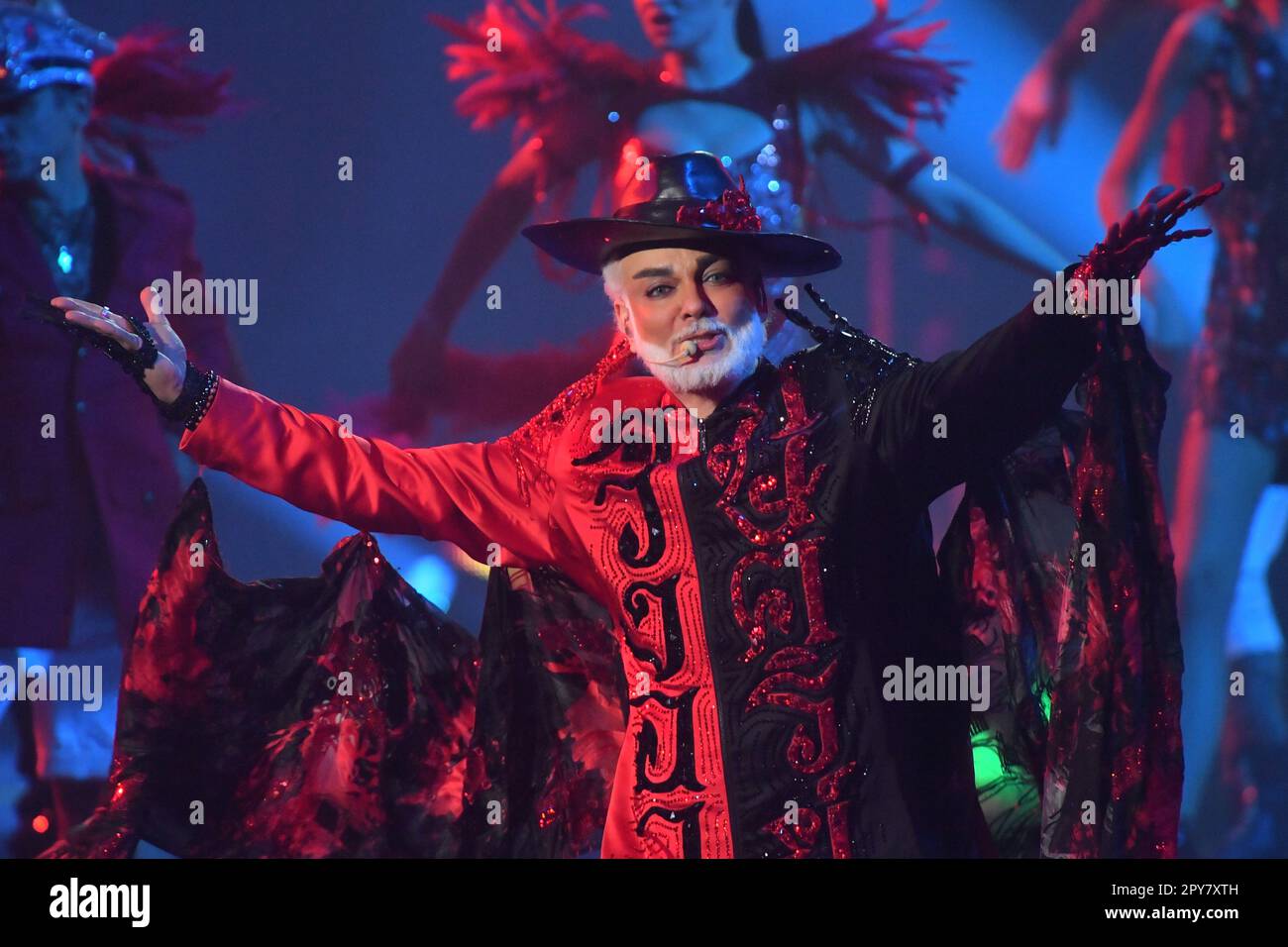 Moscow. Singer Filipp Kirkorov during a concert in honor of his 55th ...
