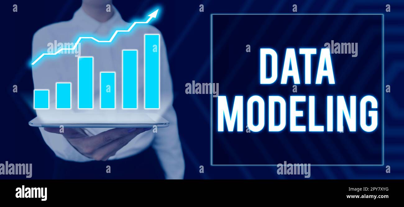 Inspiration showing sign Data Modeling. Business idea process of transferring data between data ...