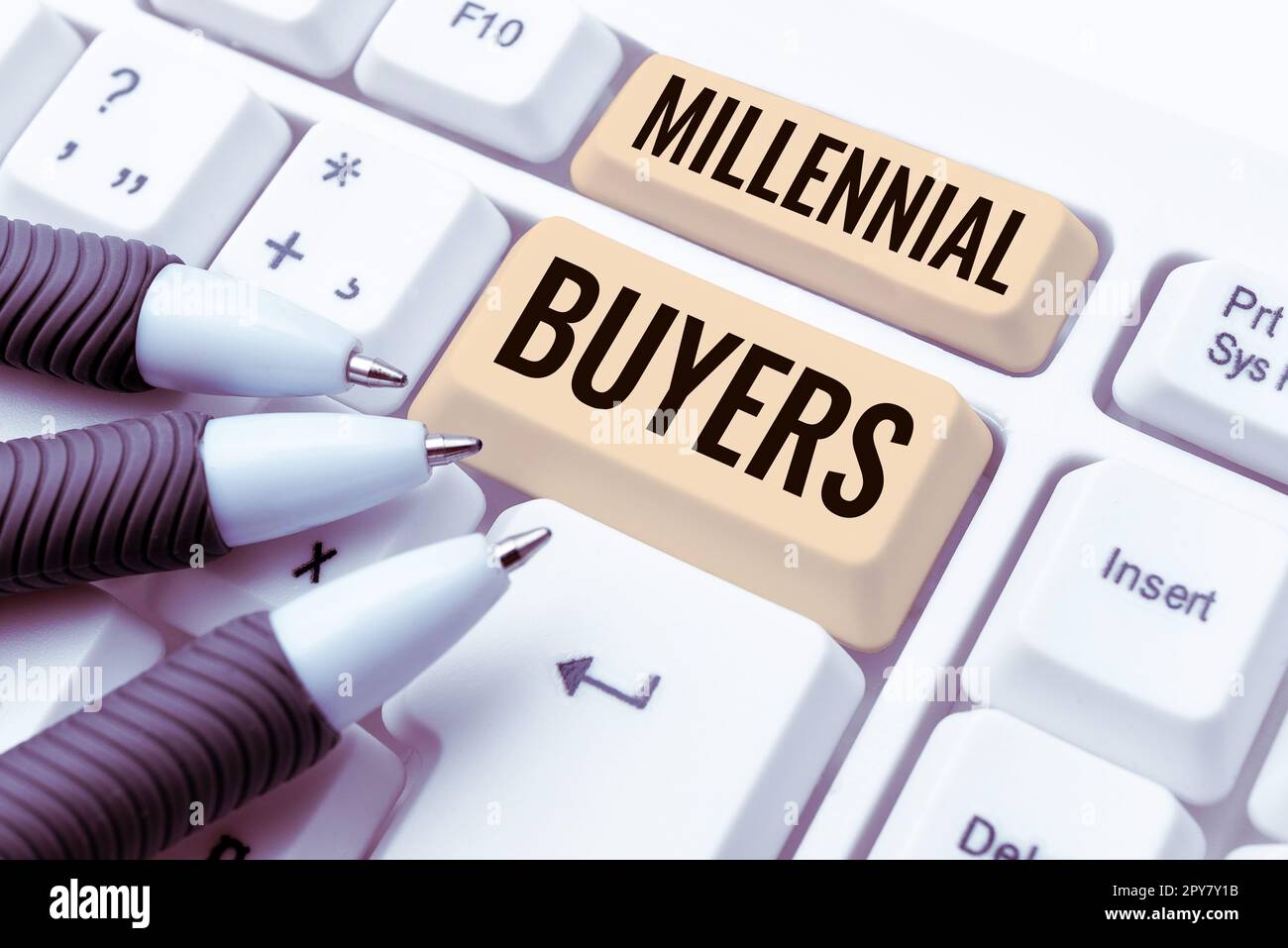 Sign displaying Millennial Buyers. Business idea Type of consumers that ...