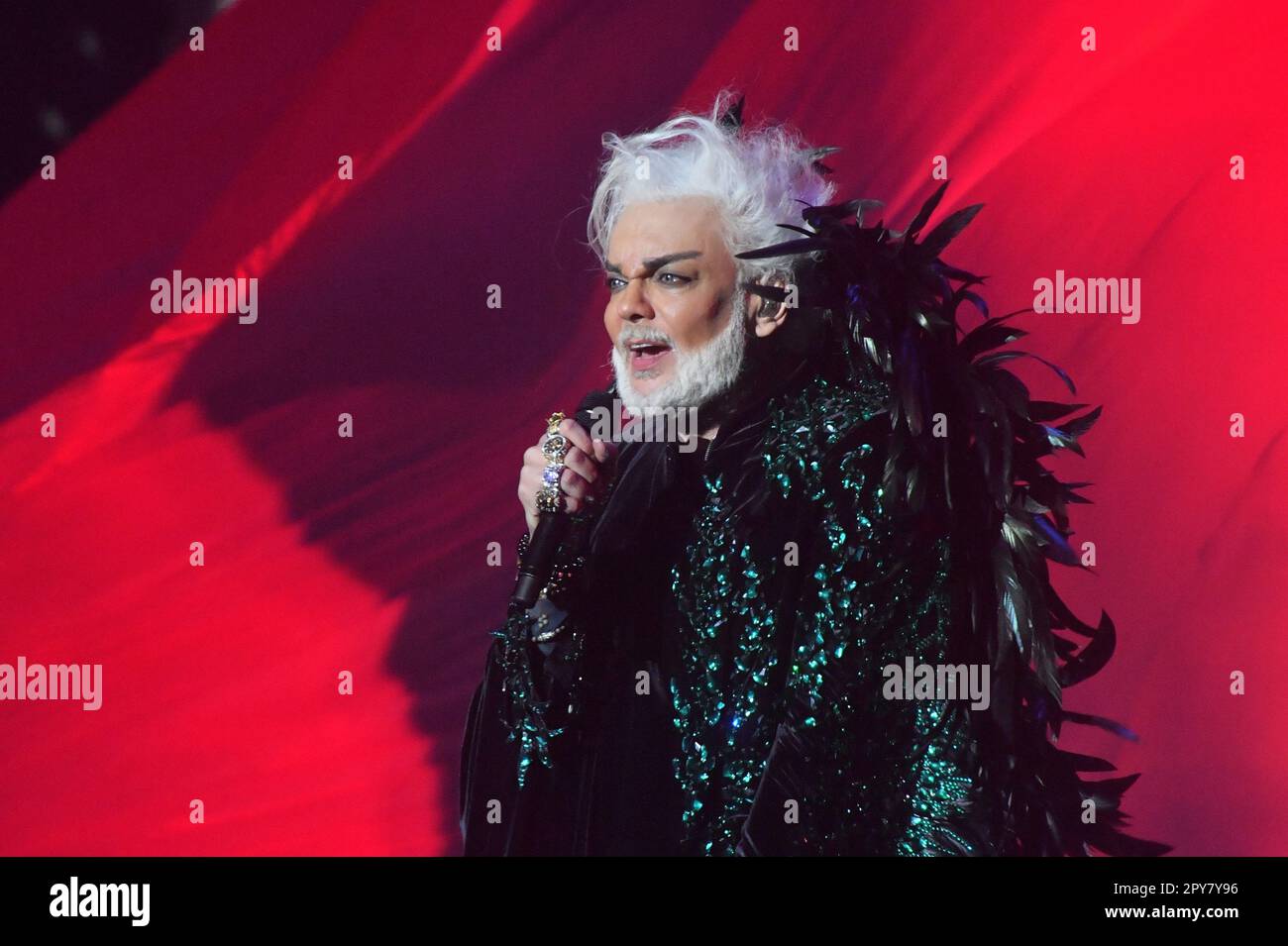 Moscow. Singer Filipp Kirkorov during a concert in honor of his 55th ...