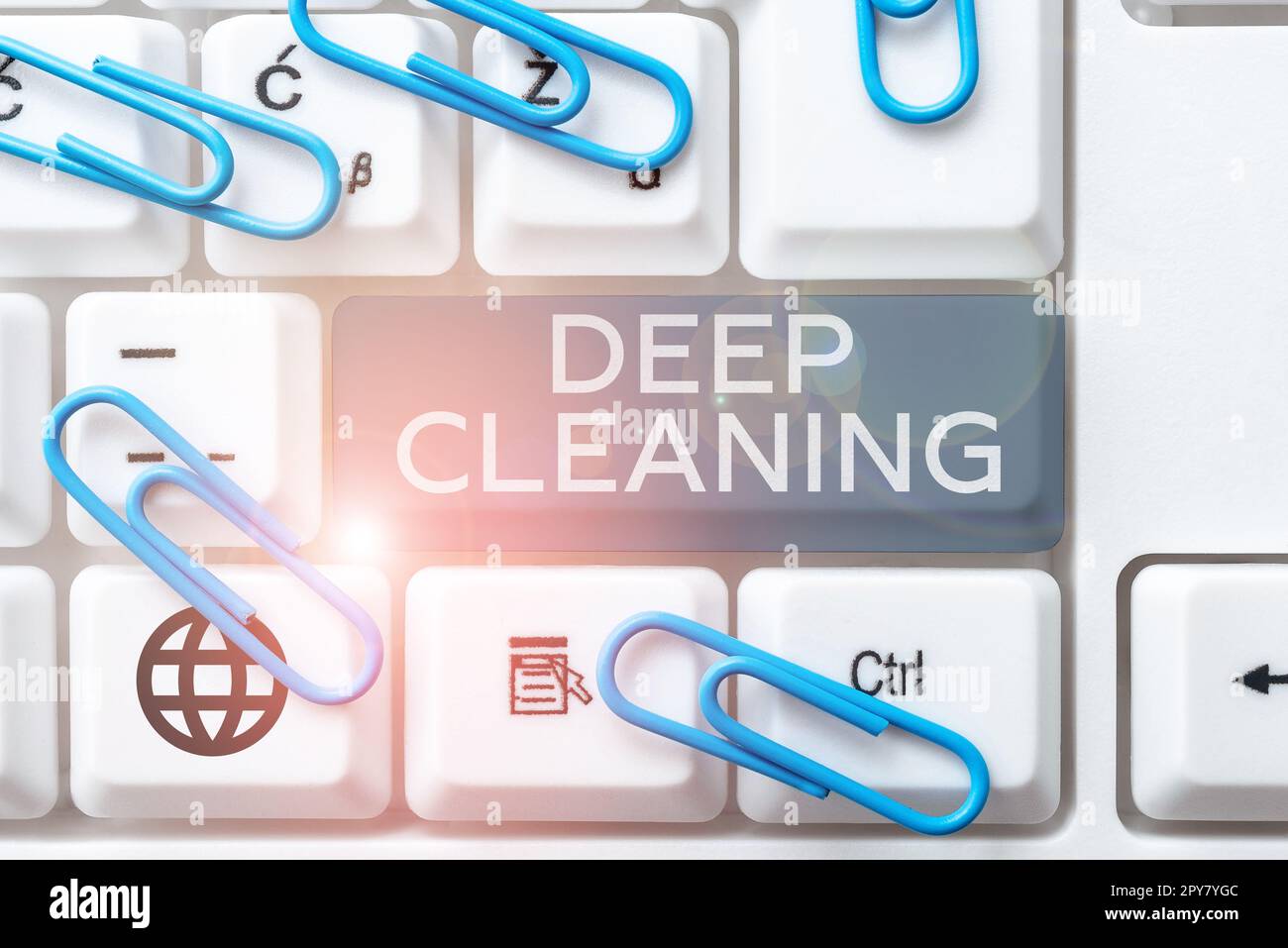 Text showing inspiration Deep Cleaning. Internet Concept an act of ...