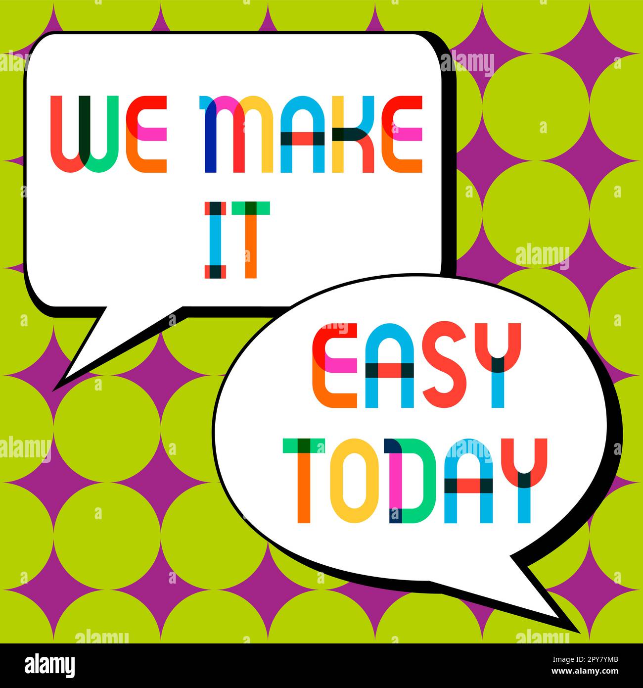 Handwriting text We Make It Easy Today. Business approach Offering ...