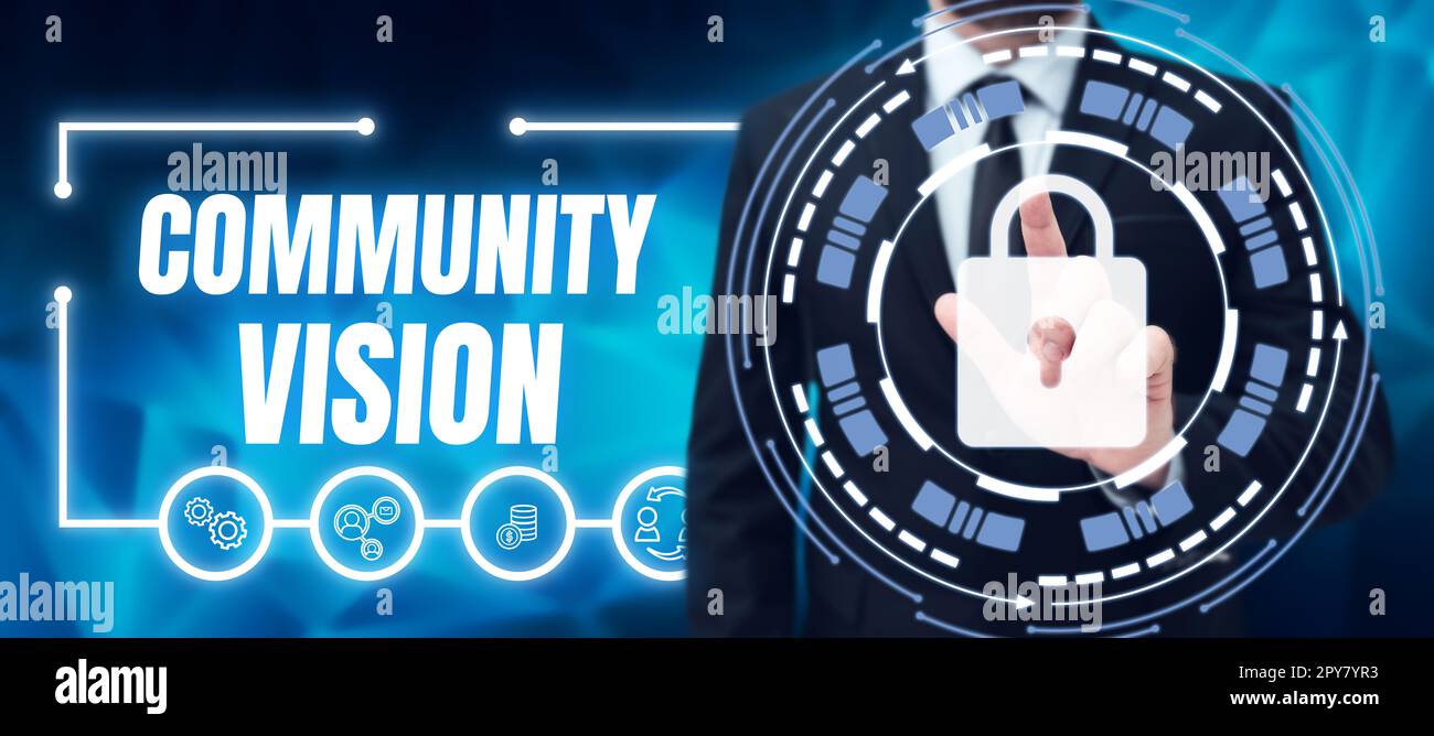 Inspiration showing sign Community Vision. Word for Neighborhood ...