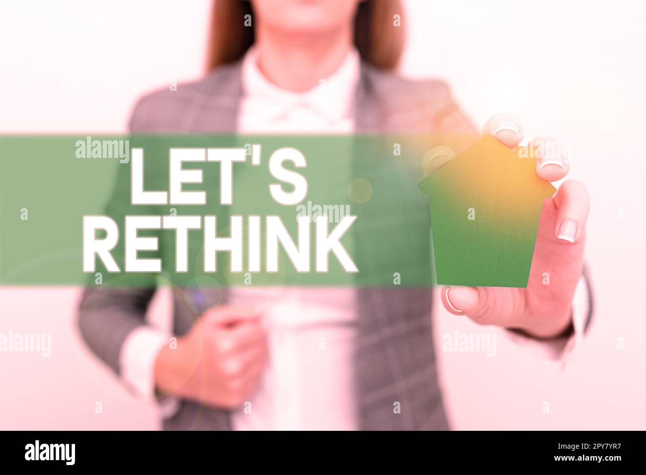 Hand writing sign Let's Rethink. Word Written on an Afterthought To ...