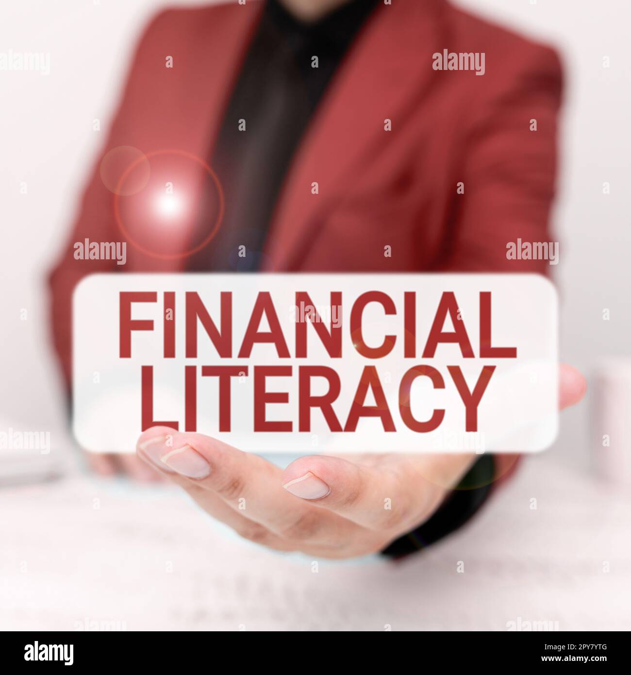 Conceptual caption Financial Literacy. Business overview Understand and ...