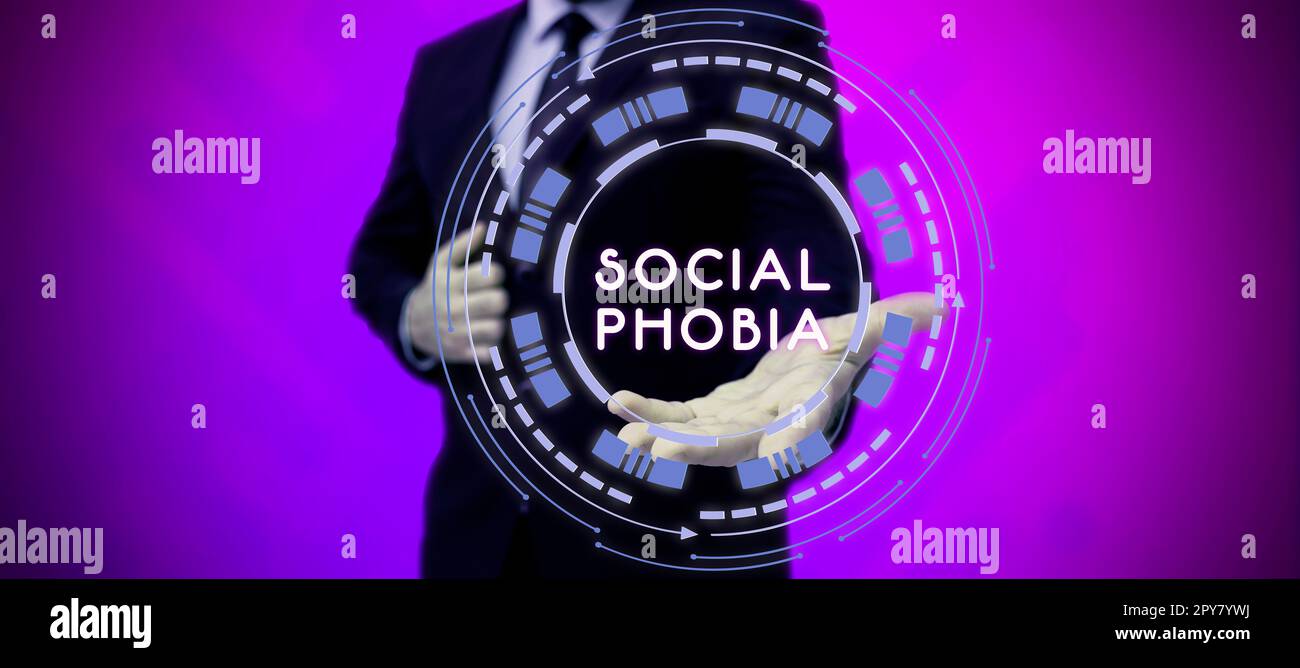 Inspiration showing sign Social Phobia. Conceptual photo overwhelming ...