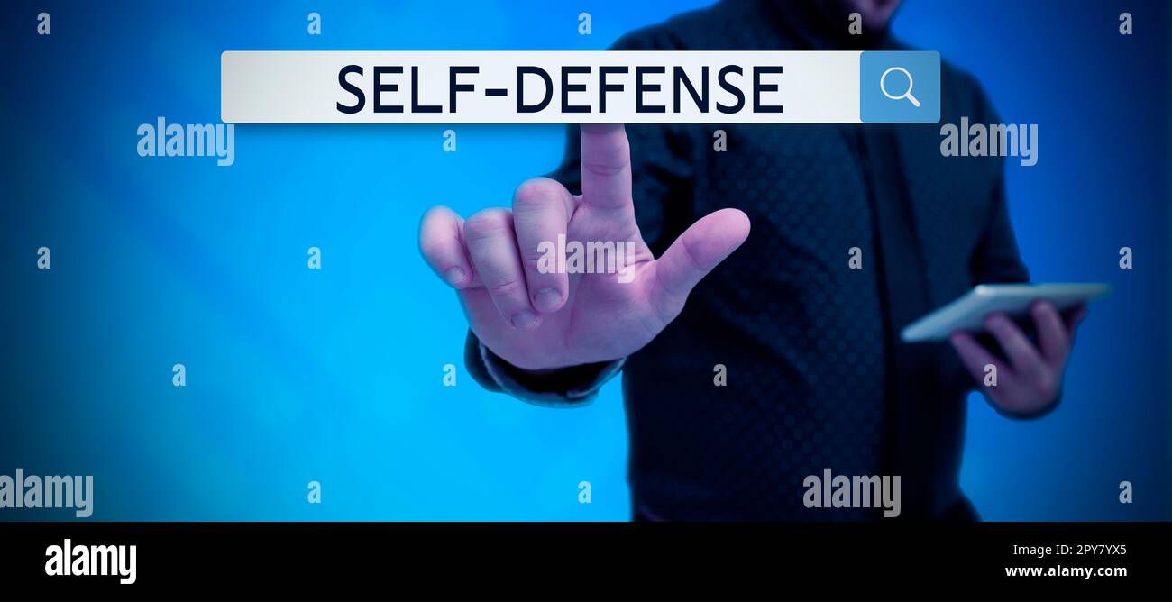 Writing displaying text Self Defense. Internet Concept the act of ...