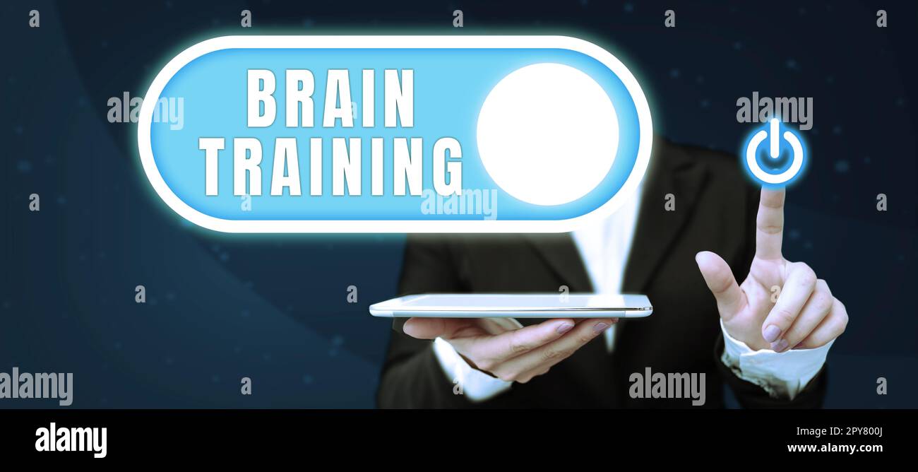 Conceptual display Brain Training. Business overview mental activities ...
