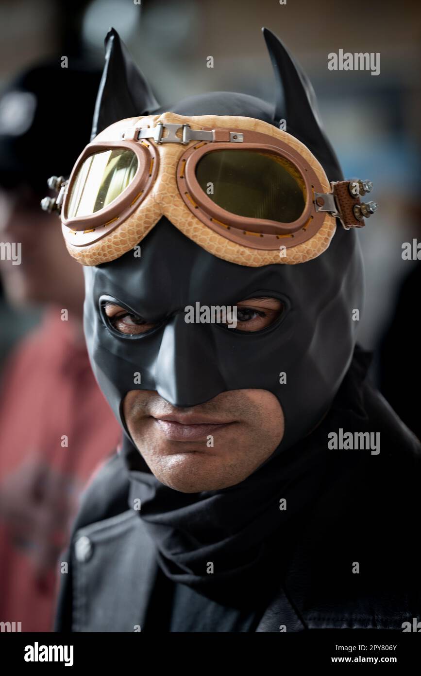 A man in a Batman mask is gazing to the left Stock Photo - Alamy