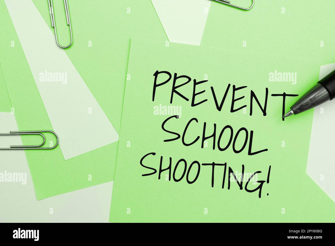 Text showing inspiration Prevent School Shooting. Business idea actions ...