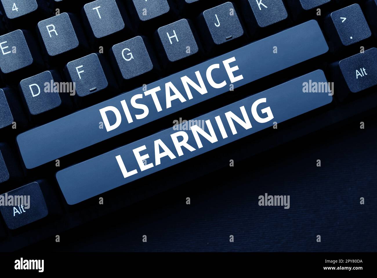 Sign displaying Distance Learning. Business approach educational ...