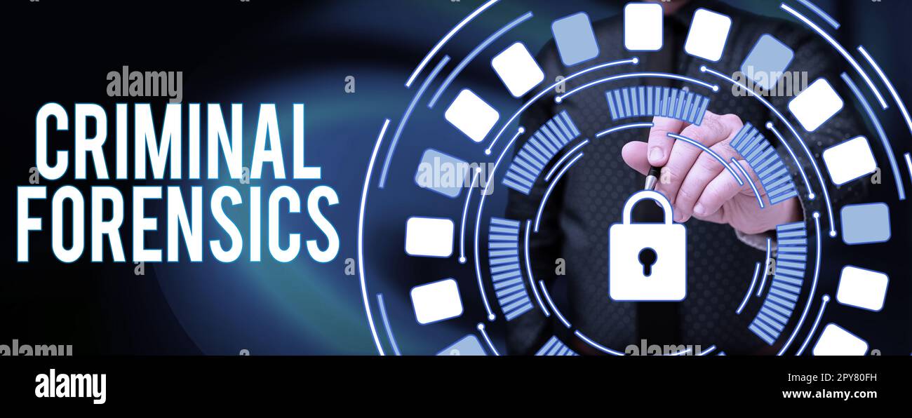Conceptual caption Criminal Forensics. Word Written on Federal Offense ...
