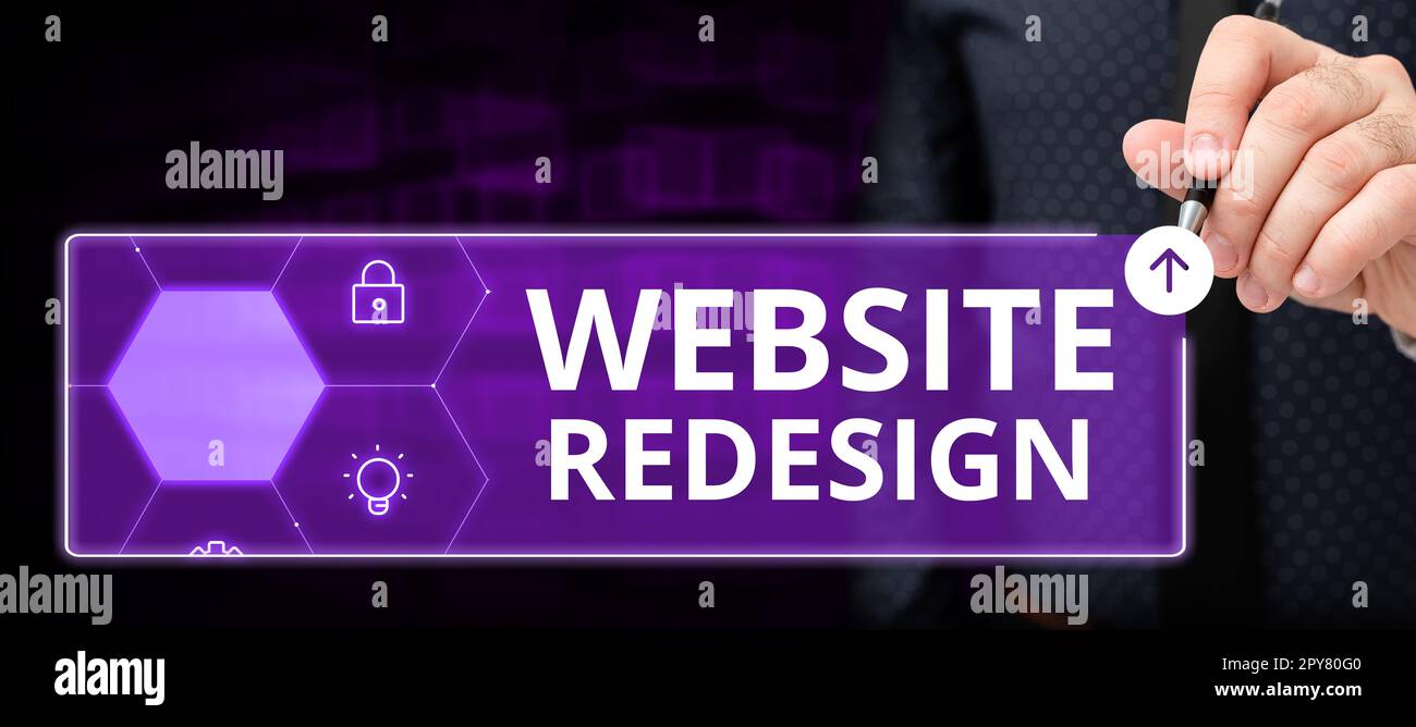 Writing displaying text Website Redesign. Concept meaning modernize improver or evamp your ...