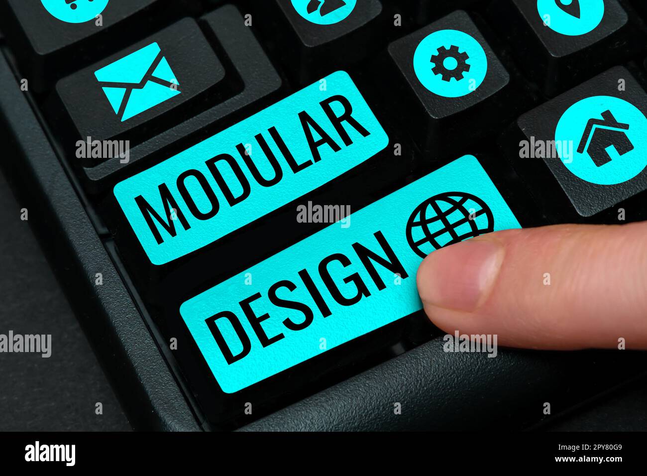Text sign showing Modular Design. Word Written on product designing to ...
