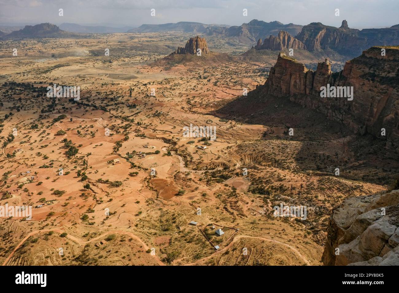 Views of Tigray from Daniel Korkor Church in the Gheralta Mountains ...
