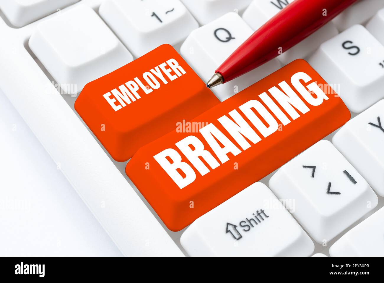 Text showing inspiration Employer Branding. Concept meaning Process of ...