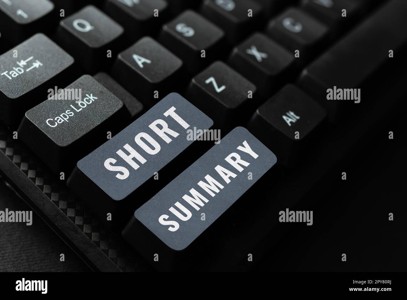 Text caption presenting Short Summary. Business showcase Brief ...