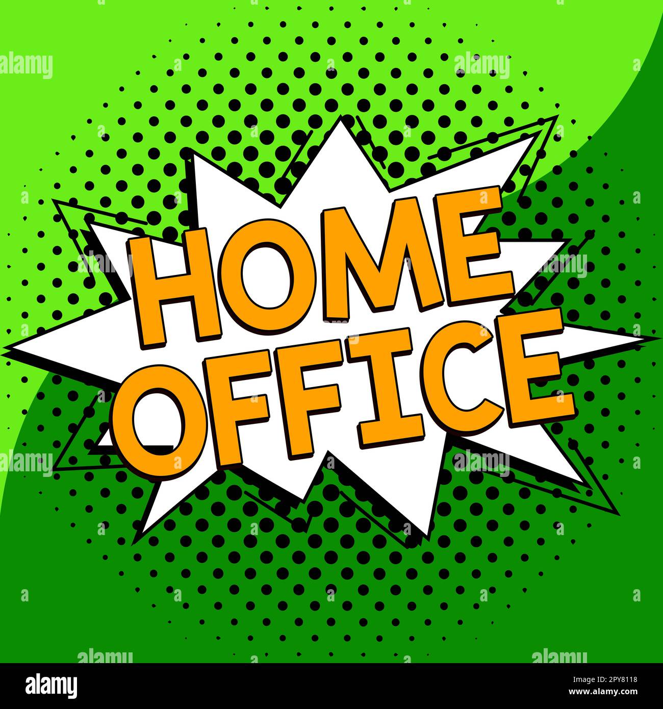 Conceptual display Home Office. Business idea space designated in a ...