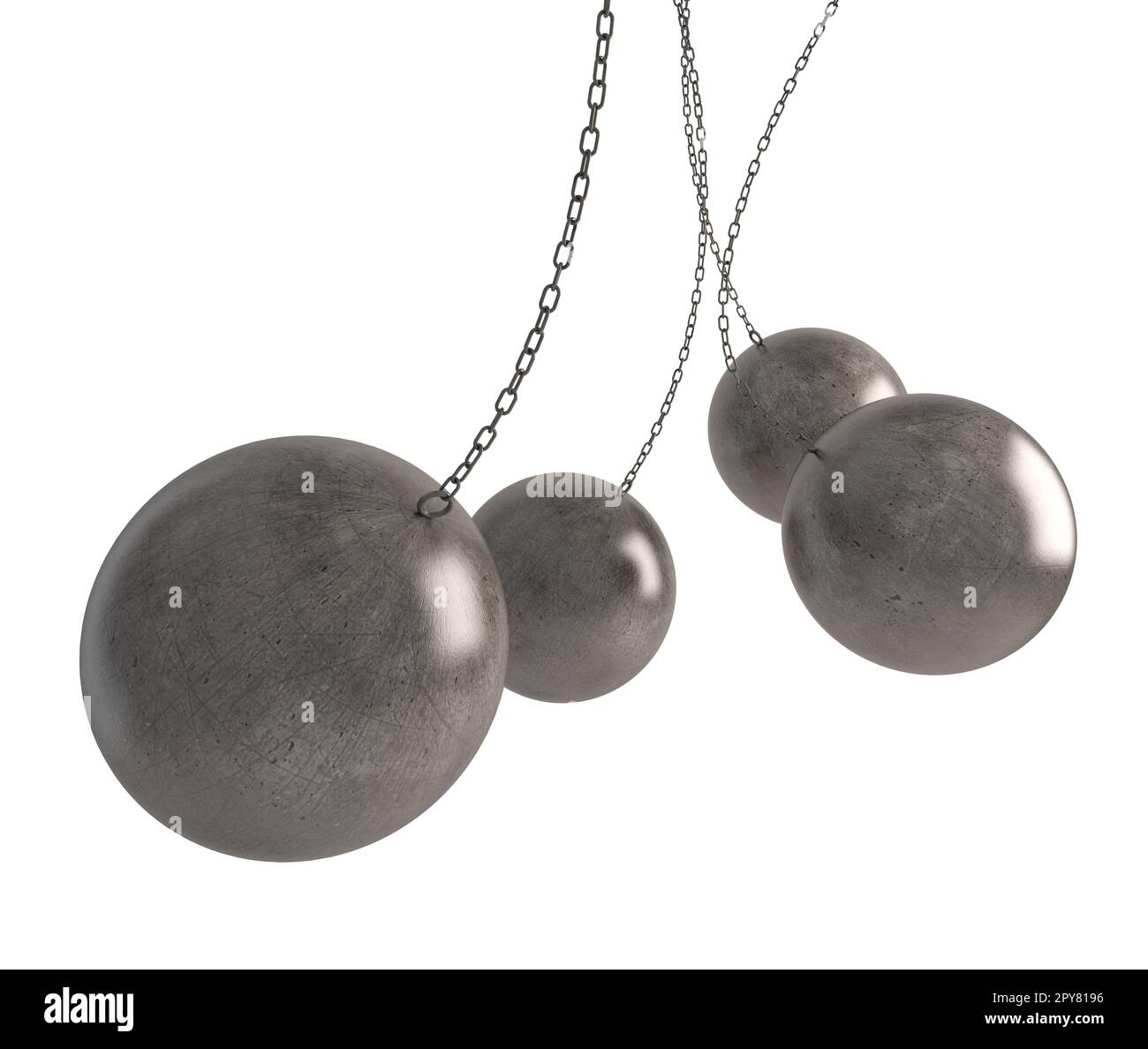 Iron ball. concept of difficult and obstacle. 3d rendering Stock Photo ...