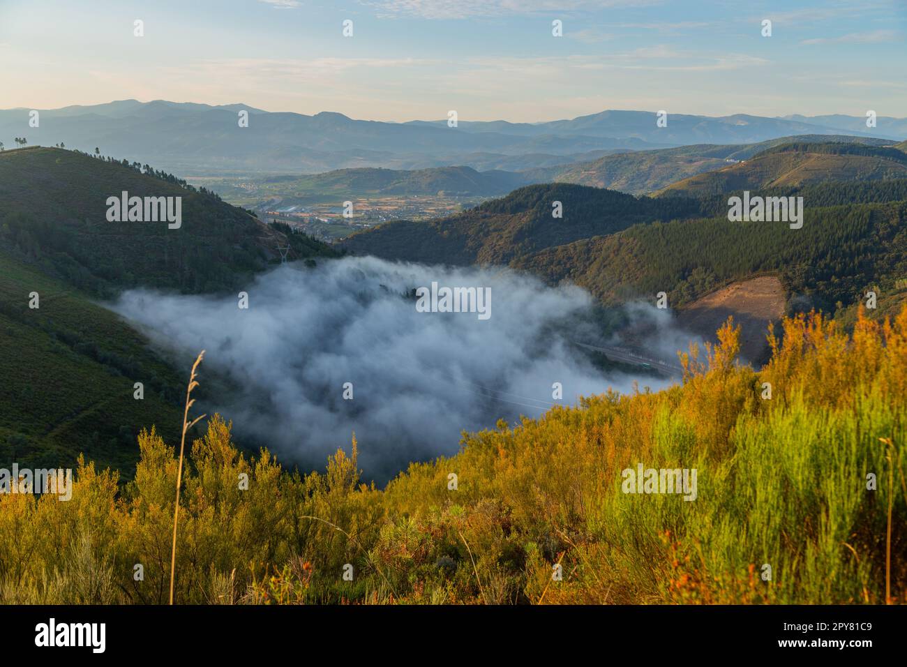 Mountain top view in Basque Country Stock Photo - Alamy