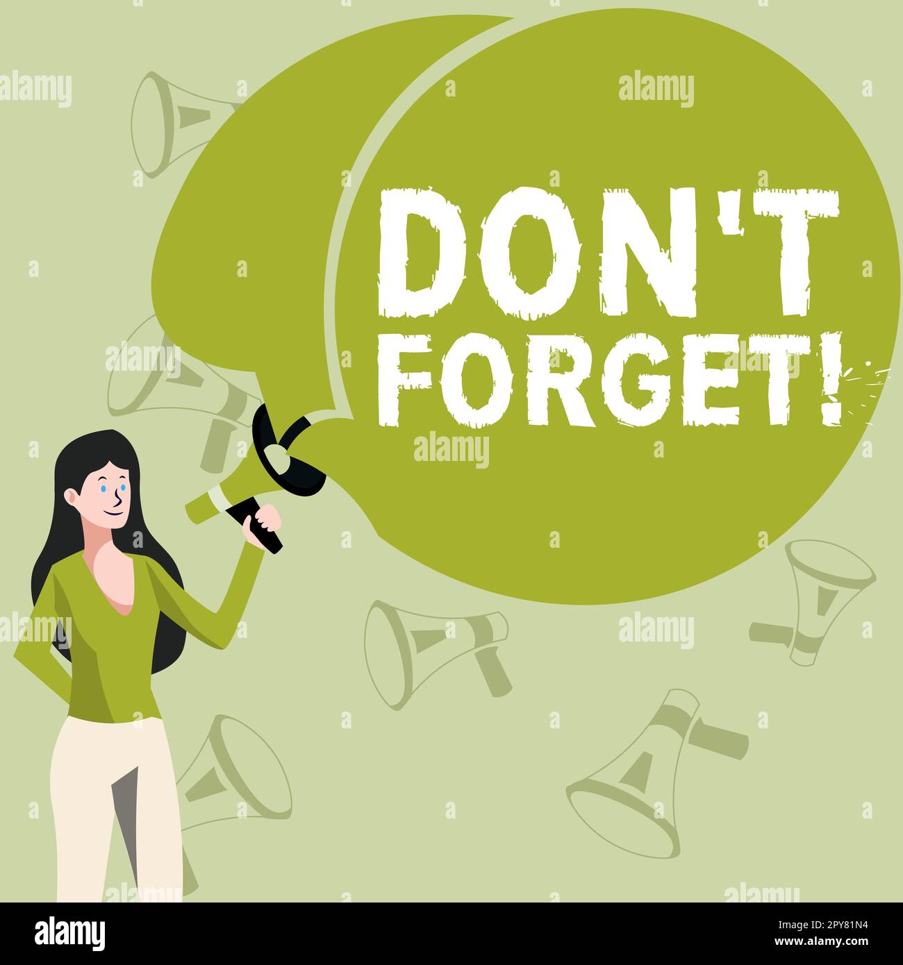Text caption presenting Don'T Forget. Word for asking someone to keep ...