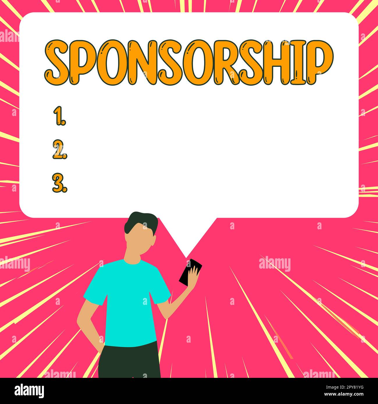 Sign displaying Sponsorship. Conceptual photo Position of being a ...