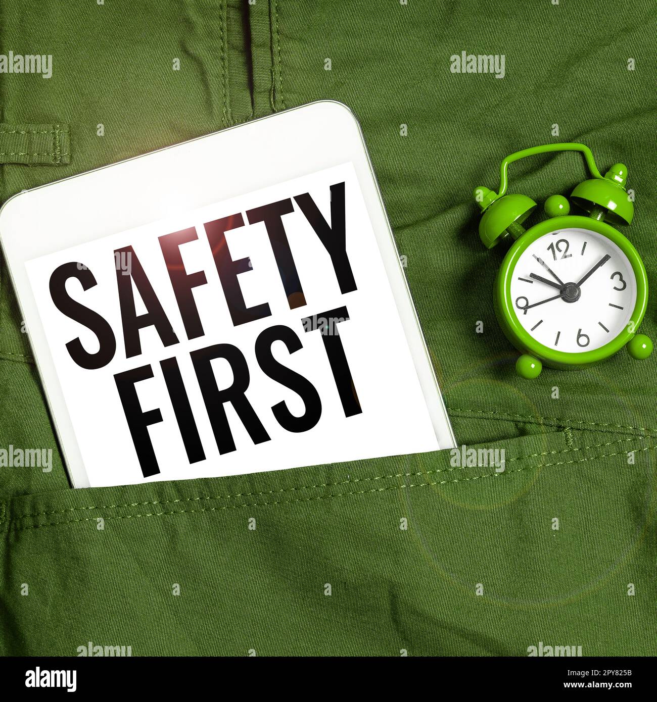 Text sign showing Safety First. Internet Concept Avoid any unnecessary ...