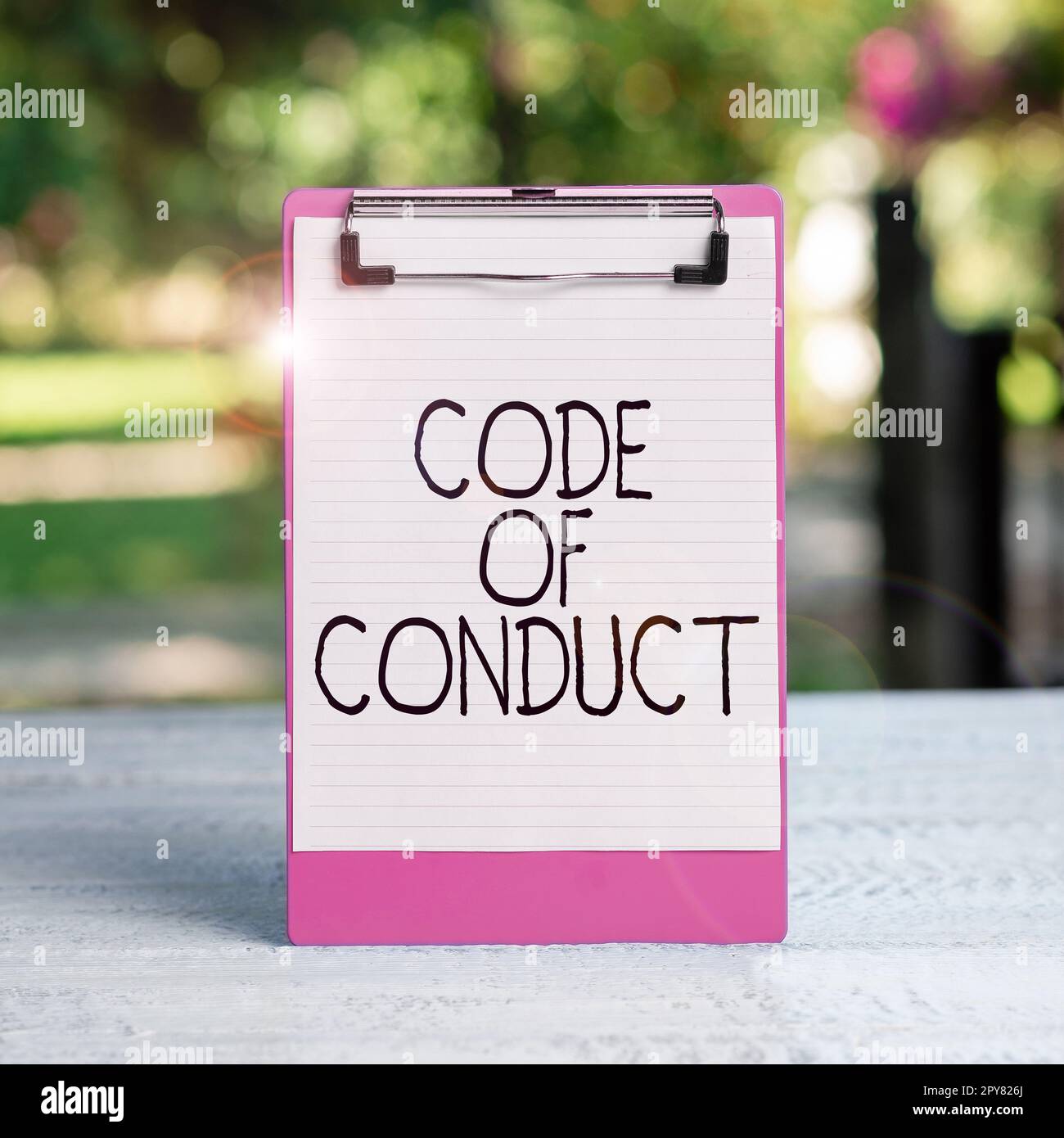 Writing displaying text Code Of Conduct. Conceptual photo Ethics rules ... Writing displaying text Code Of Conduct. Conceptual photo Ethics rules ...