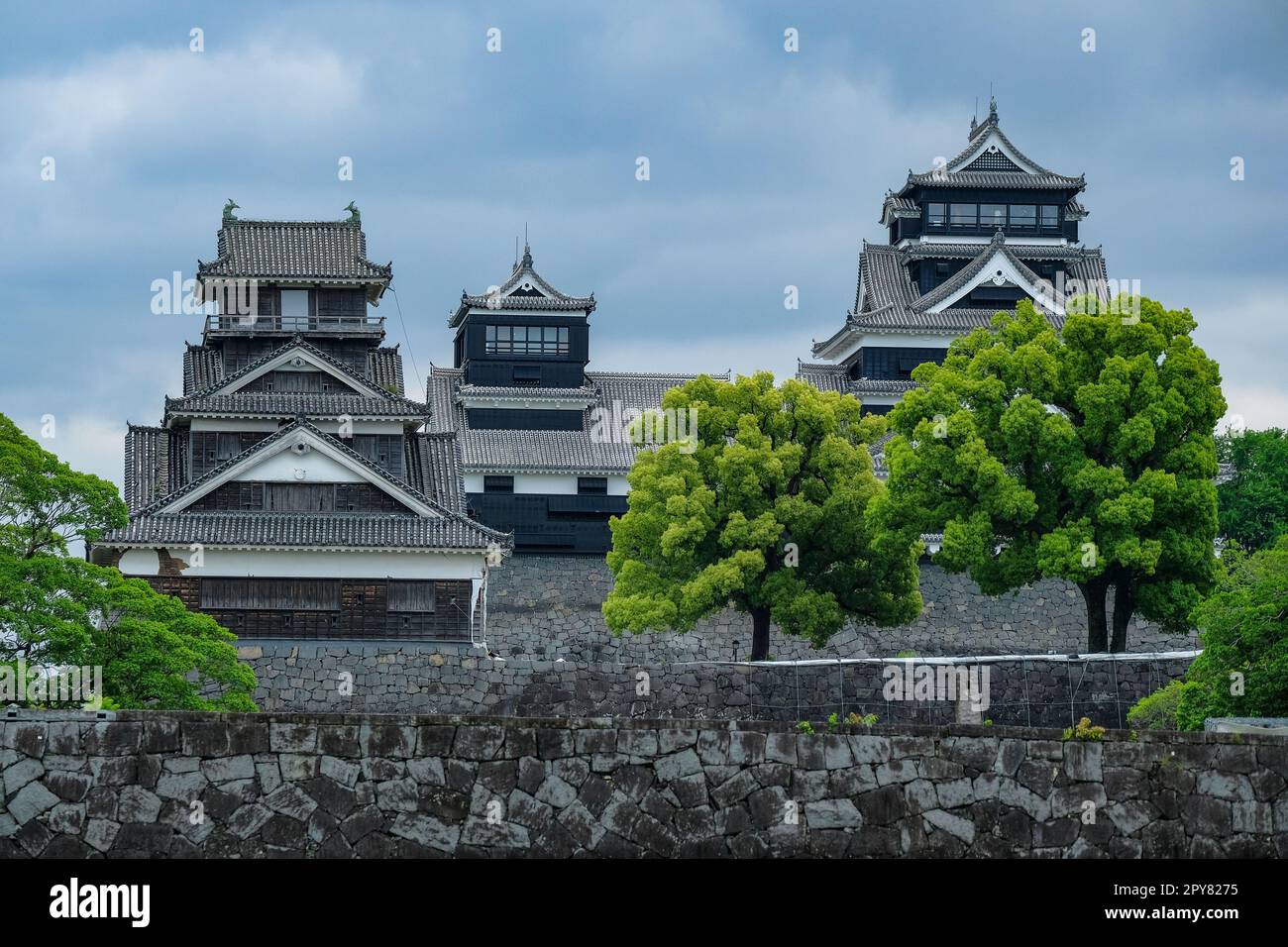 Kumamoto, Japan - April 26, 2023: Views of Kumamoto Castle on the ...