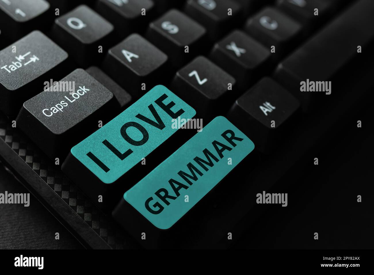 Text showing inspiration I Love Grammar. Word Written on act of ...
