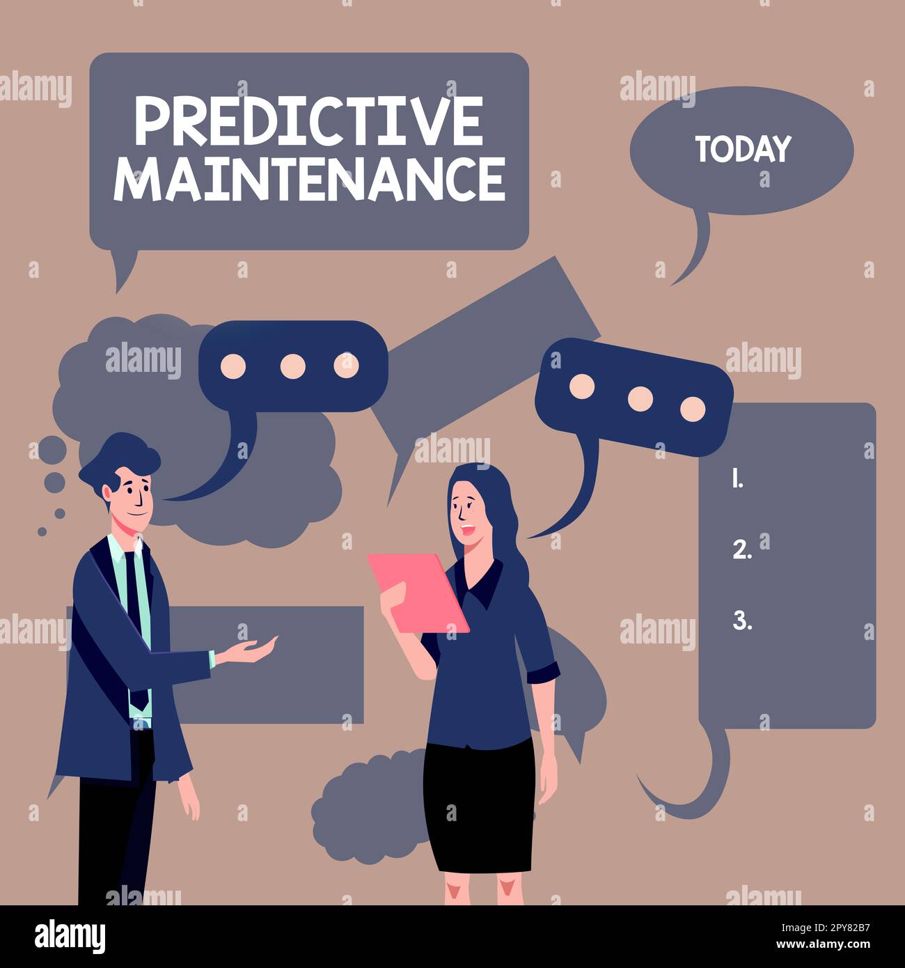 Text caption presenting Predictive Maintenance. Word Written on Predict ...