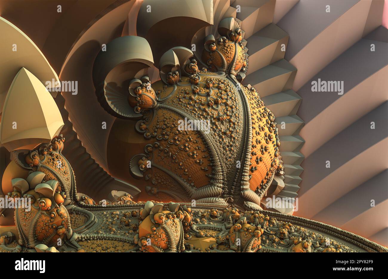 the surface of an alien planet under an alien sun 3d rendering Stock ...