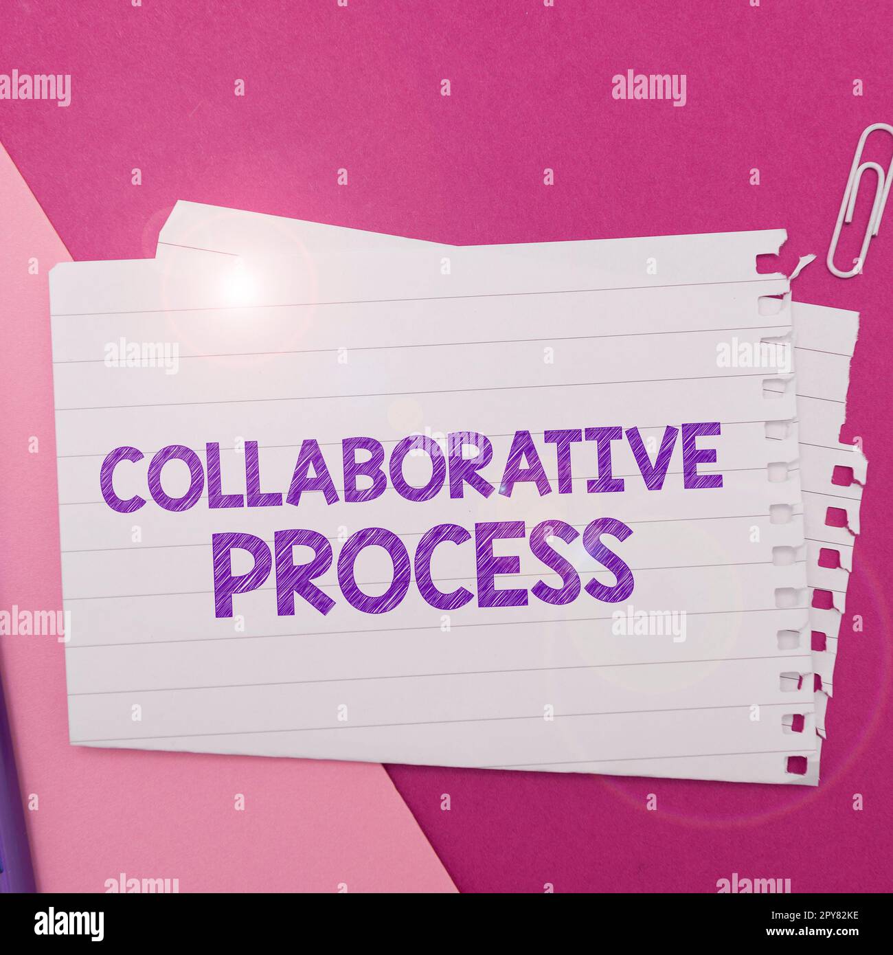 Hand writing sign Collaborative Process. Internet Concept people and ...