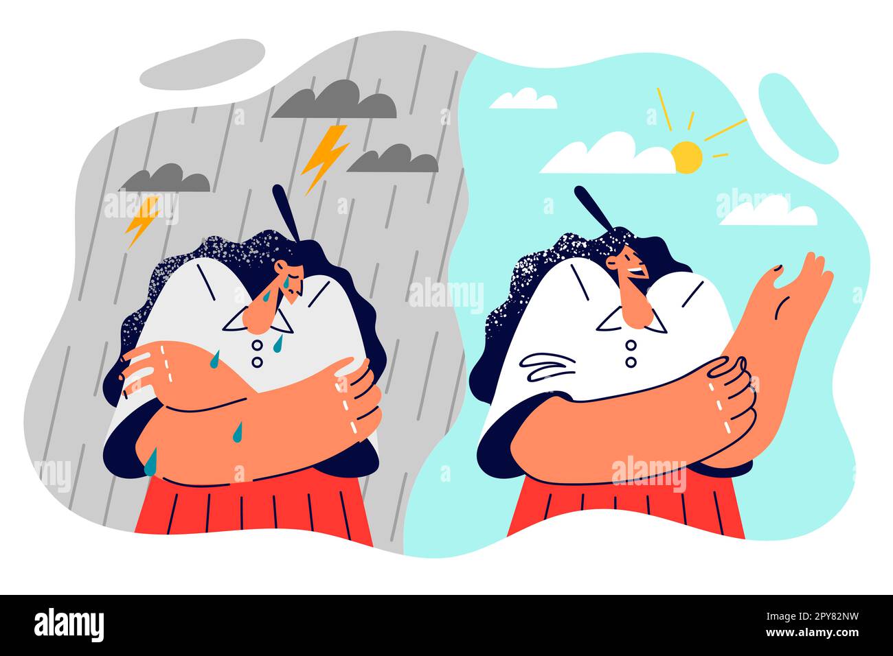 Girl is experiencing problems due to sharp change in weather affecting ...