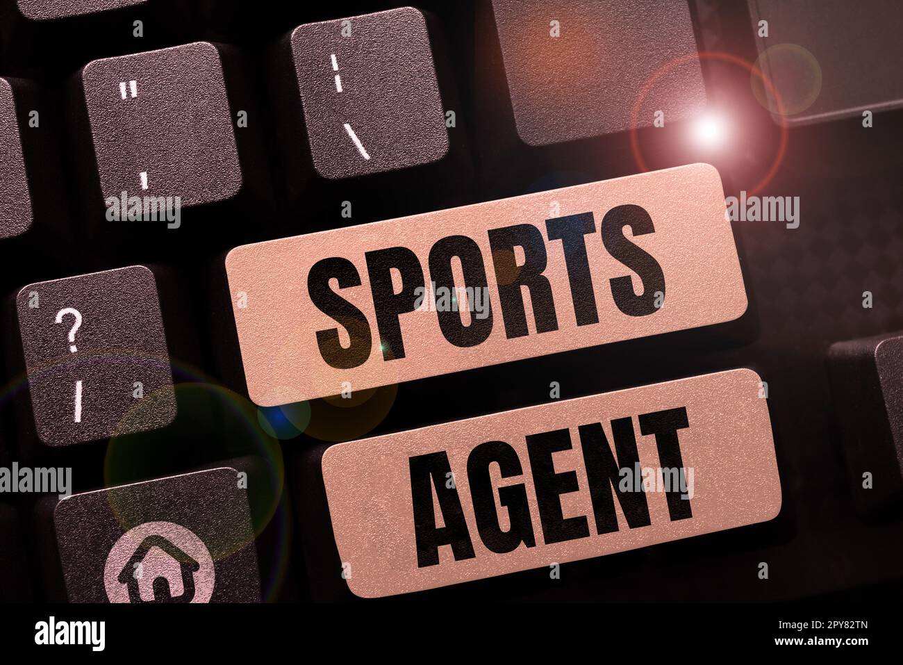 Hand writing sign Sports Agent. Business approach person manages ...